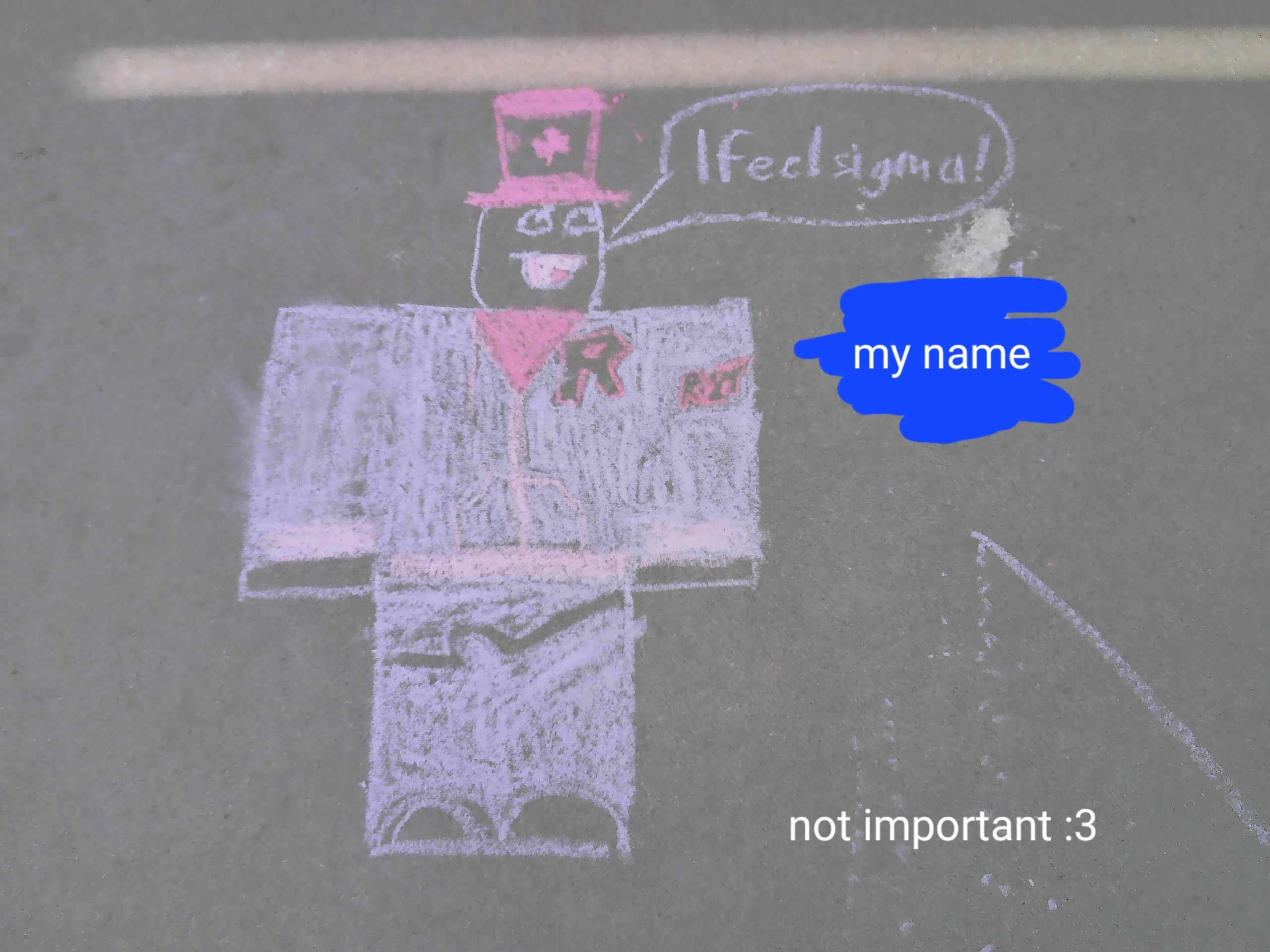 Drew my retrostudio avatar with chalk! | Fandom