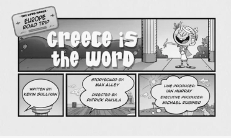 Europe road trip: Greece is the word title card in black and white ...