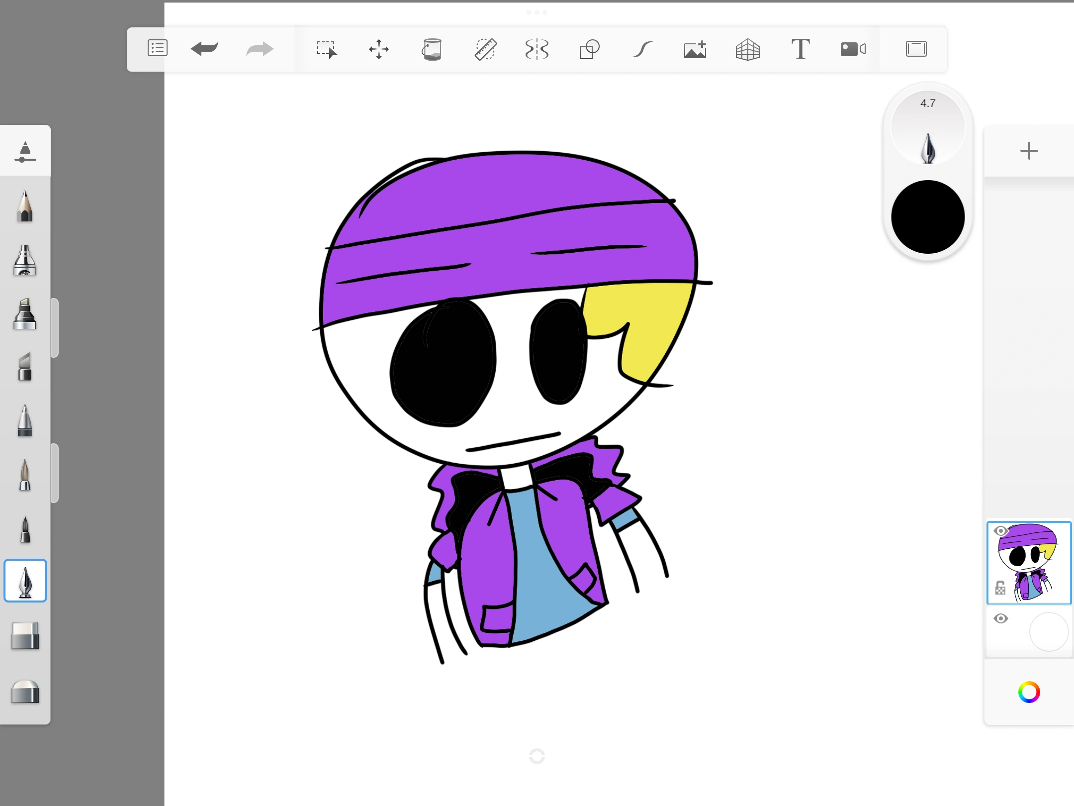 Tried to do a more detailed design of my oc. Never goin to use it ...