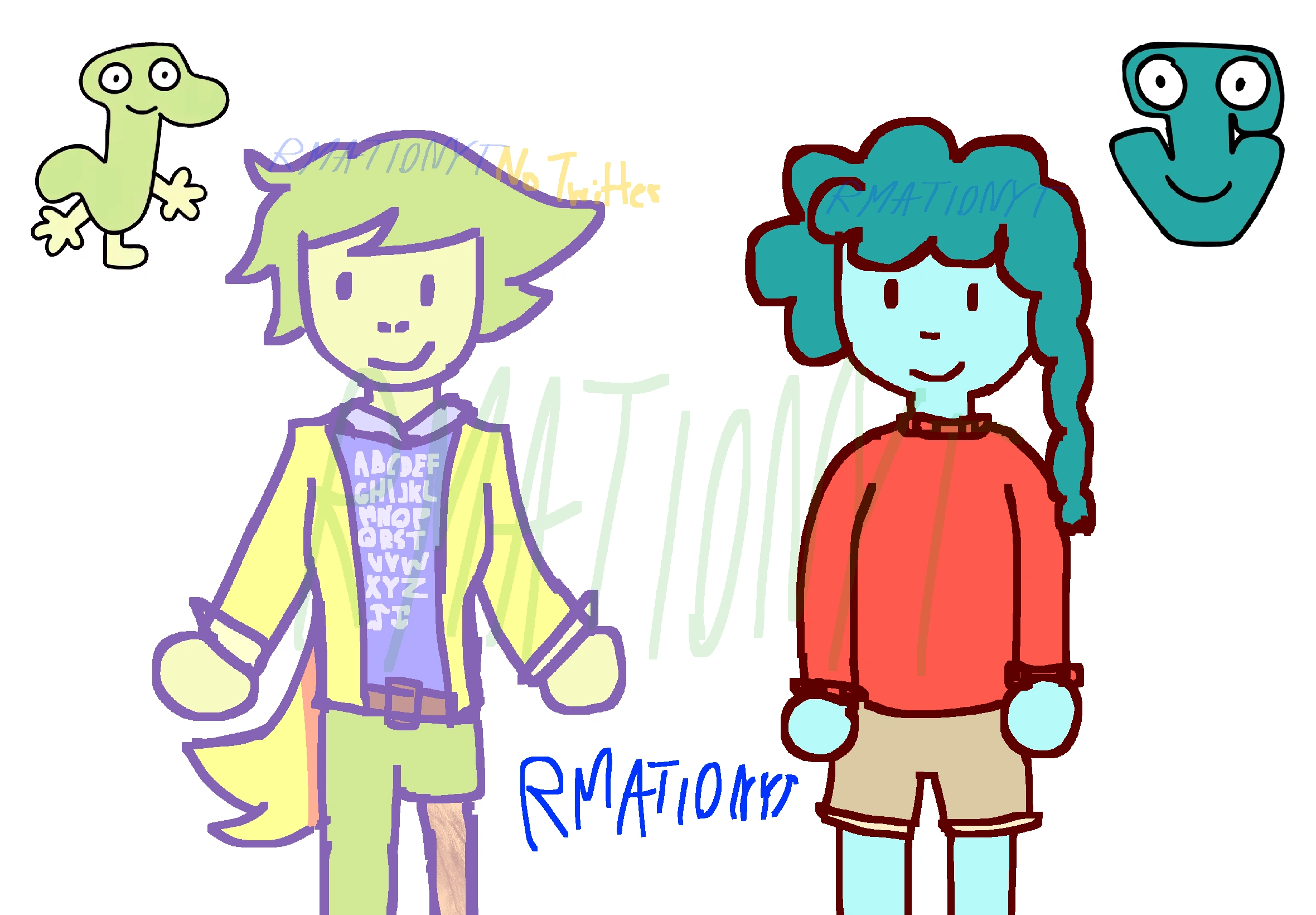 Ran and Vrrrpt as humans but I actually took time to draw it with my ...