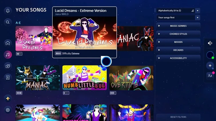 another template of the Just Dance 2023 Edition Menu (w/o No Stars ...