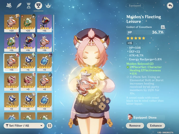 My Battery/Healer build for Diona (in progress) | Fandom
