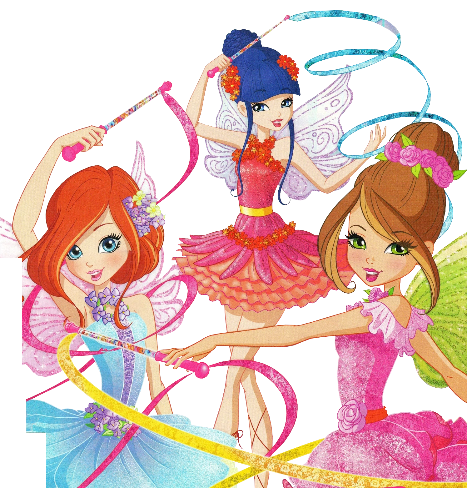 Winx Club Musa, Flora and Bloom as Ballerina Dancers Ribbon! | Fandom