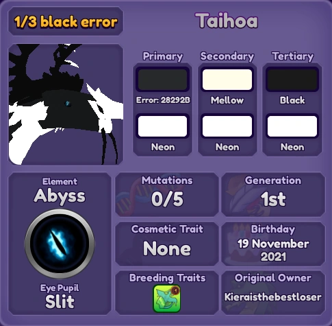 Retoast! - Error color Tai for trade, an error color amph for swap ...