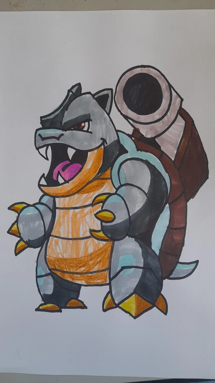 My 2nd drawing of Blastoise | Fandom