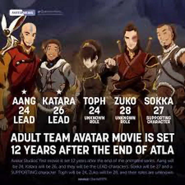 I wonder how old the Gaang will be in Aang the last airbender 2025 ...