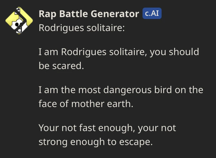 Rap battles of pre-history: Episode 1 - Dodo Bird vs Rodrigues ...