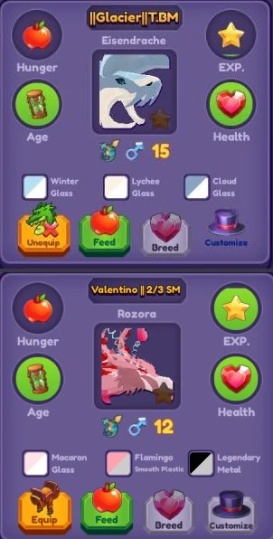 Auctioning a 2/3 sm leg roz and a T. BM eis! | Fandom