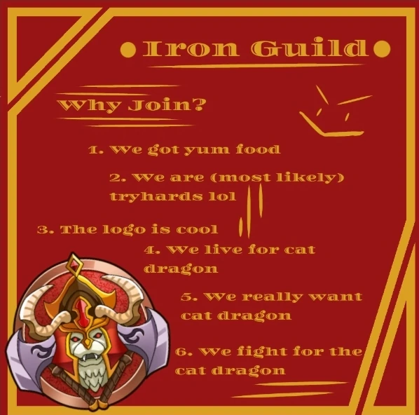 Why you should join the Iron guild (little poster art thing lol) ⚔️ ...