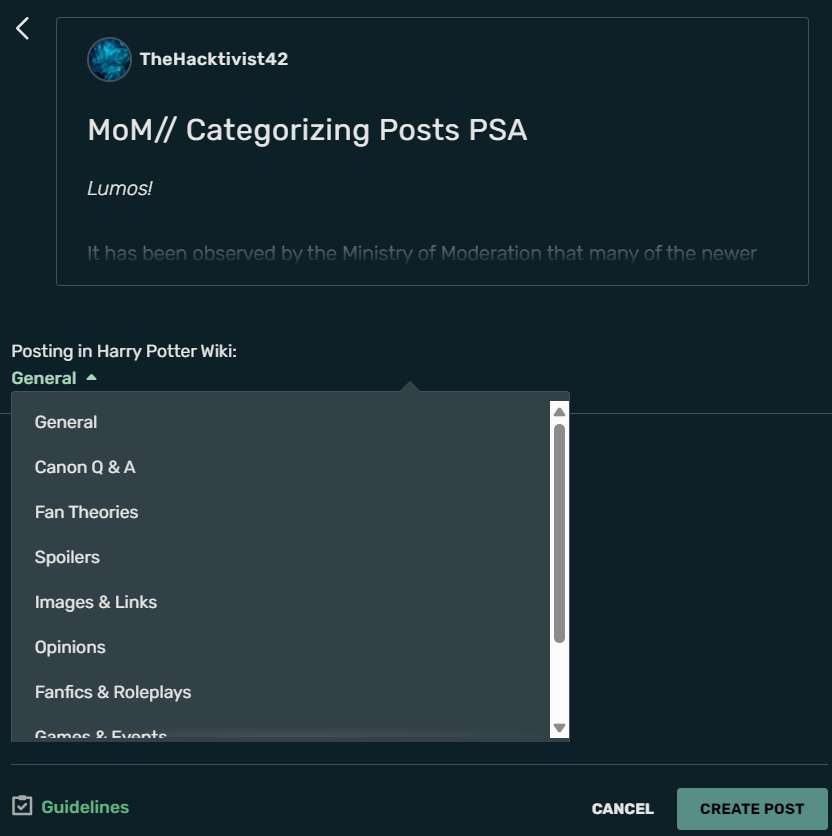 MoM// Categorizing Posts PSA | Fandom