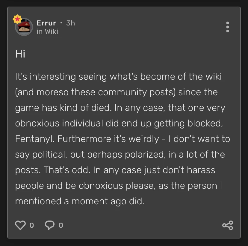 reminder that starscape wiki still gets moderated | Fandom