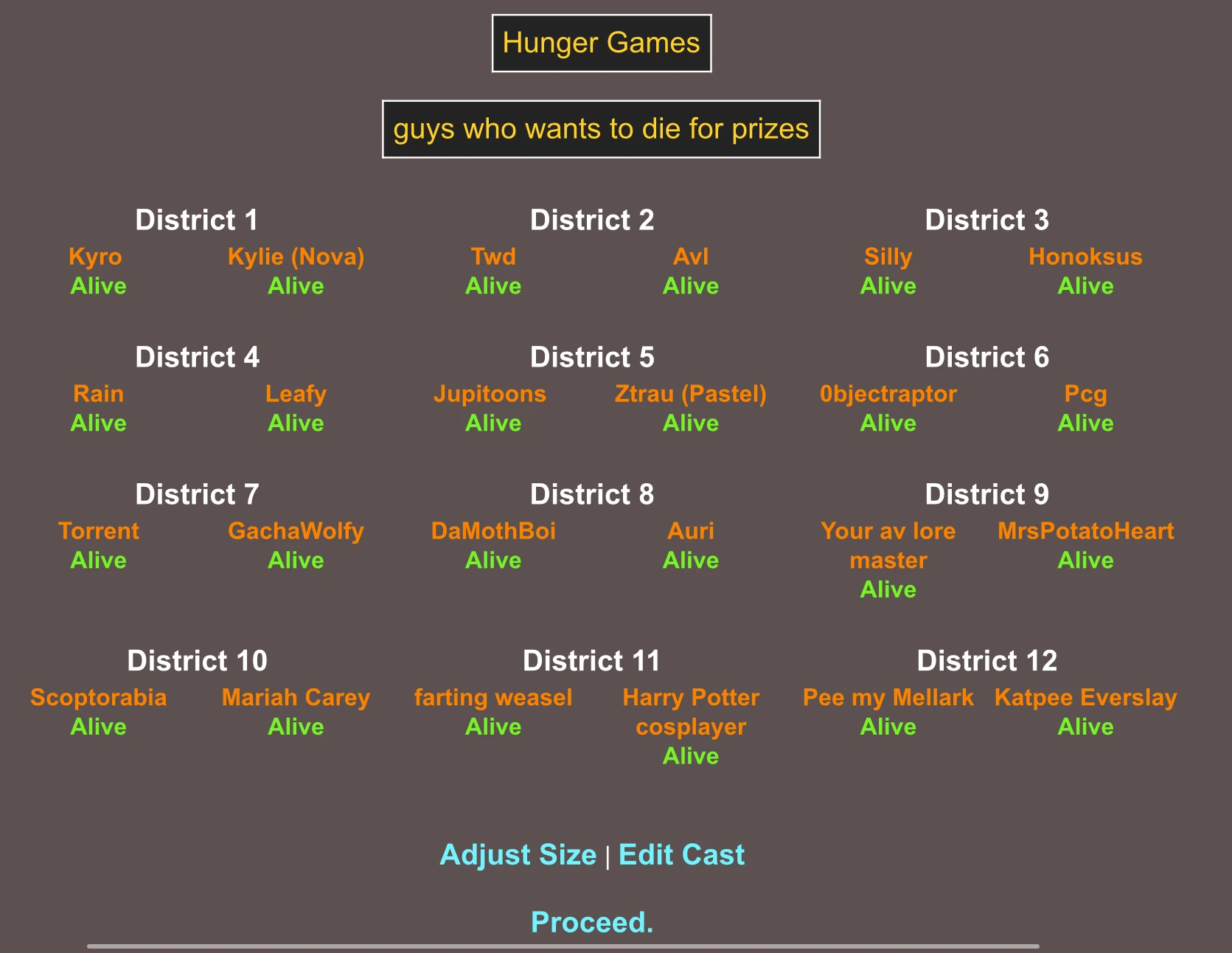 ITS TIMEEEE (wiki hunger games) (see replies for more since i can’t cram it all in one post ...