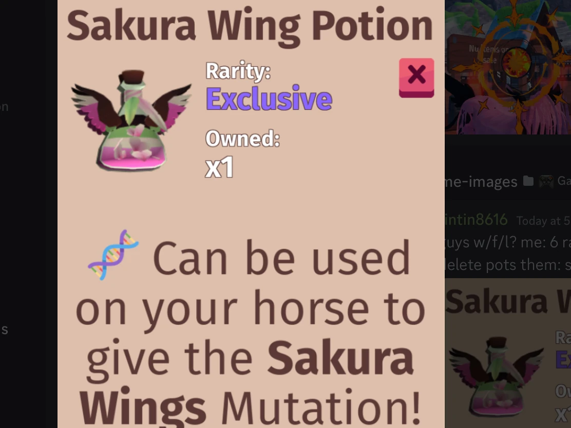 SELLING 2 Sakura wing potions ! (100k each) | Fandom