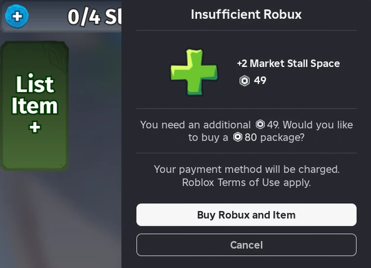Do the robux slots stay for stalls? | Fandom