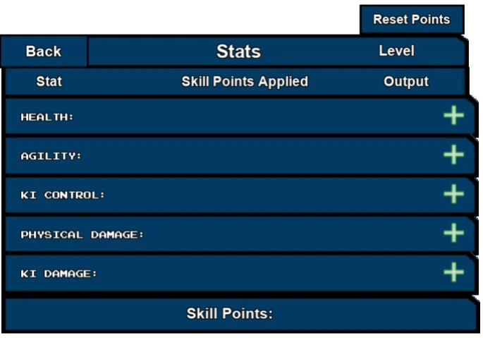 Stats | Dragon Ball Online Generations Wiki | Fandom