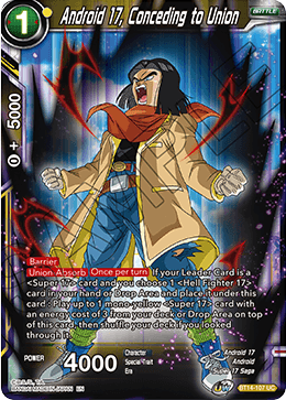 BT14-107 - Android 17, Conceding to Union | DBS CG Wiki | Fandom