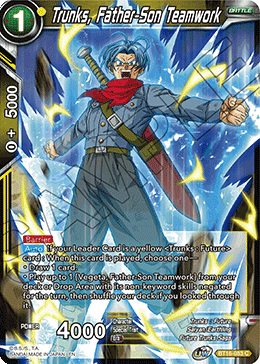 BT16-083 - Trunks, Father-Son Teamwork | DBS CG Wiki | Fandom