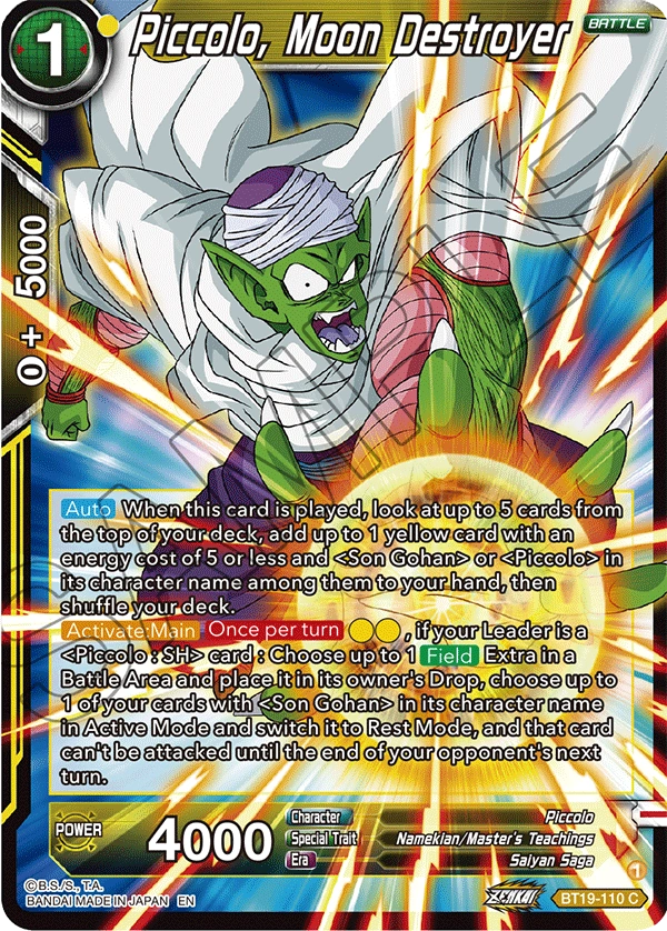 BT19-110 - Piccolo, Moon Destroyer | DBS CG Wiki | Fandom