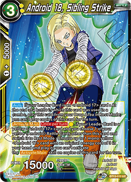 BT13-111 - Android 18, Sibling Strike | DBS CG Wiki | Fandom