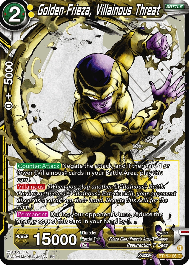 BT19-126 - Golden Frieza, Villainous Threat | DBS CG Wiki | Fandom