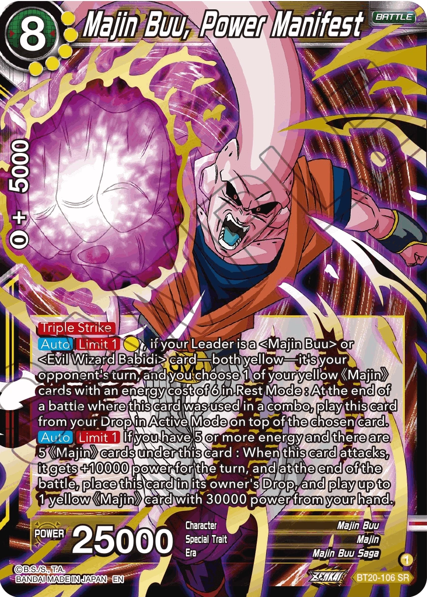 BT20-106 - Majin Buu, Power Manifest | DBS CG Wiki | Fandom