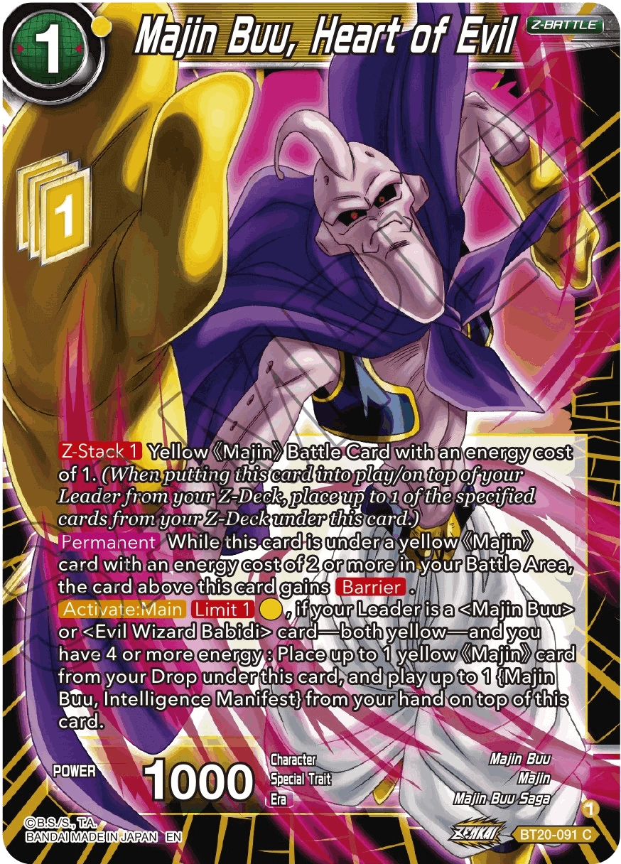BT20-091 - Majin Buu, Heart of Evil | DBS CG Wiki | Fandom