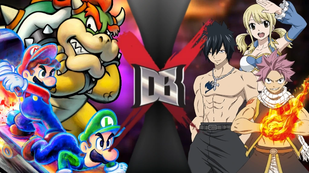 Mario, Luigi, and Bowser vs Natsu, Gray, and Lucy | DBX Fanon Wikia ...