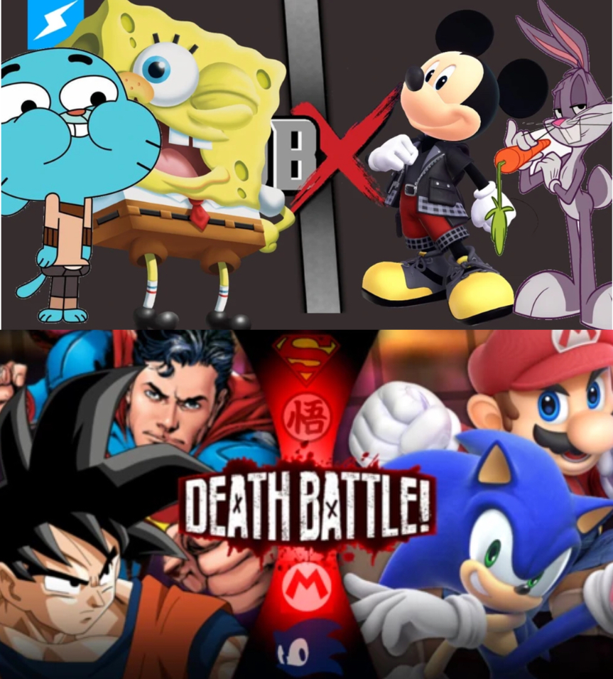 Gumball Watterson Spongebob Squarepants Superman And Goku Vs Bugs