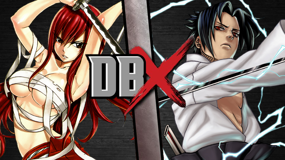 Erza Scarlet Vs Sasuke Uchiha Dbx Fanon Wikia Fandom