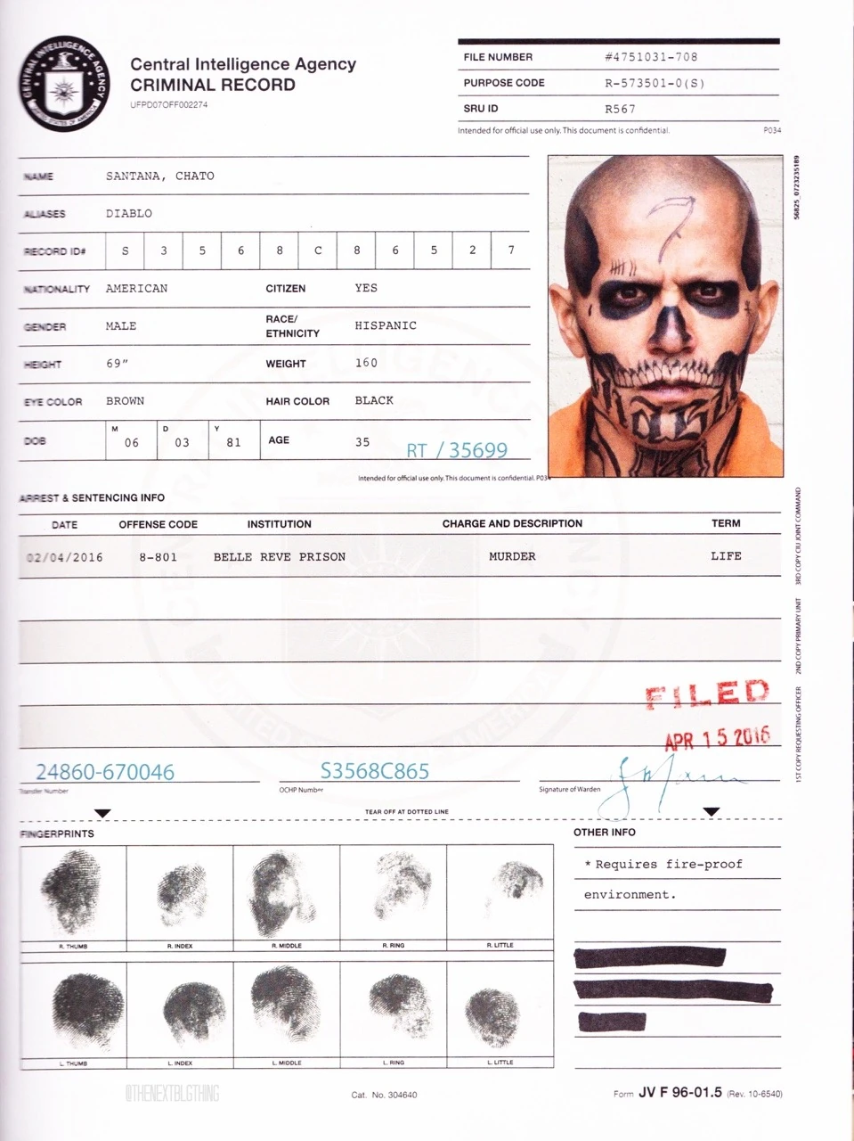 CIA-Akte zu El Diablo | DC Extended Universe Wiki | Fandom