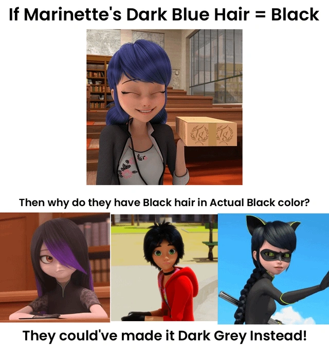 This is why Marinette has blue hair in my opinion | Fandom