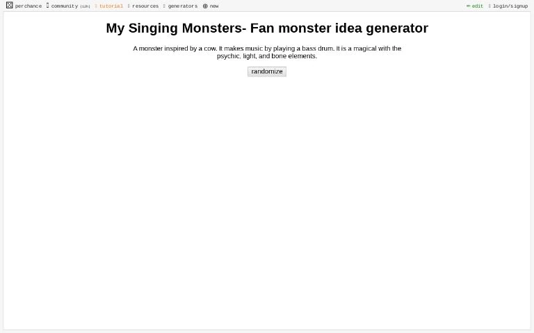 Fanmade monster idea generator thing | Fandom