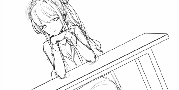 I have the original sketch of Monika. It got shown by Dan Salvato in ...