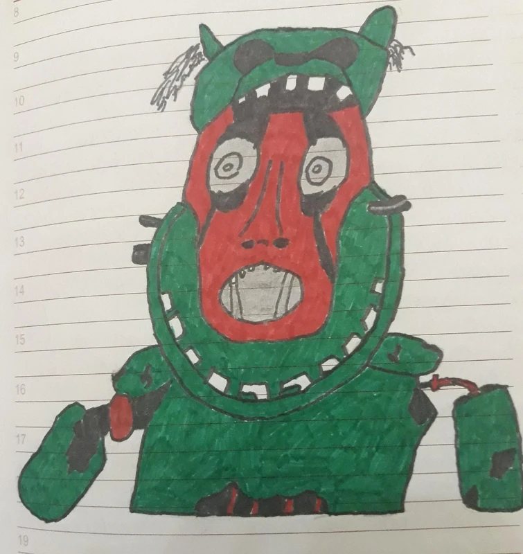 Springtrap with the mask open | Fandom