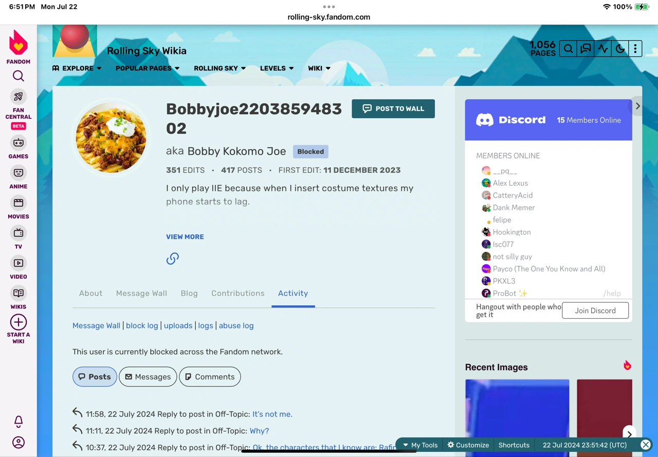 My account got randomly blocked | Fandom