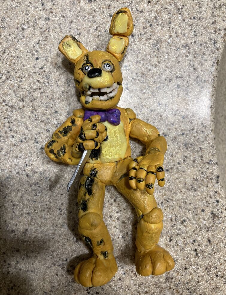 Yellow Rabbit/Spring Bonnie and Foxy (FNAF movie) fully painted clay ...