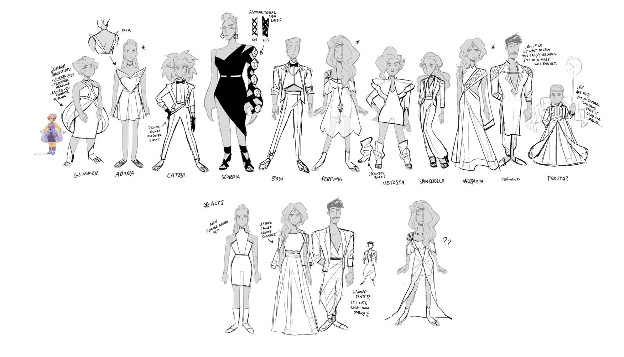 old Princess Prom concept sketches by Mickey Quinn | Fandom