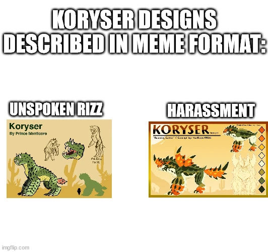 how i see both koryser designs (click for full image) | Fandom