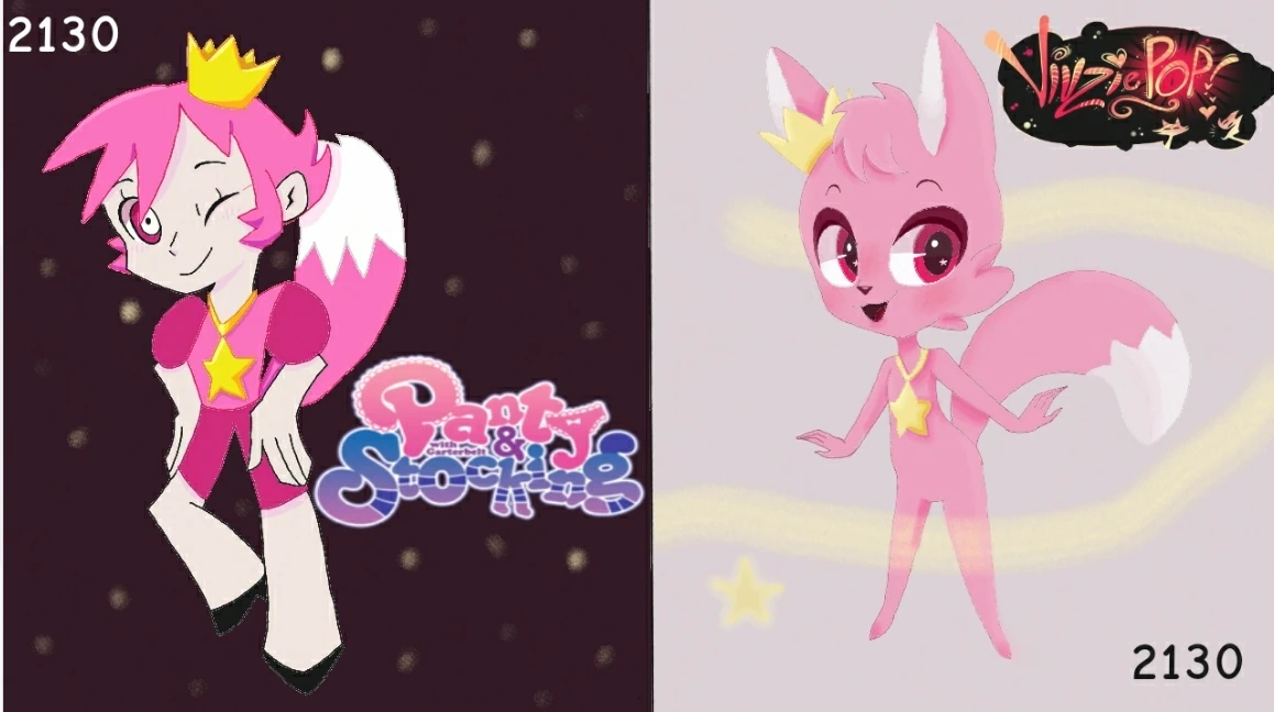 Pinkfong in 2 different styles (drawing) | Fandom