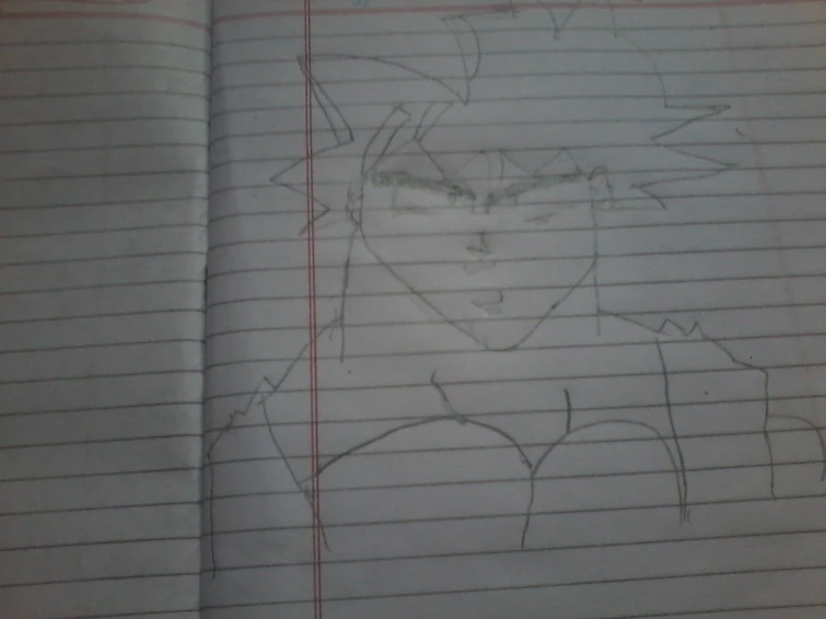 My first drawing of goku | Fandom