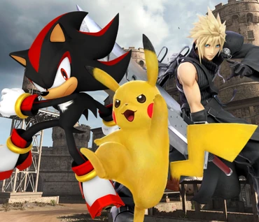 Random Trio MU, Pikachu, Shadow & Cloud VS Goku Black, Agumon & Sasuke ...