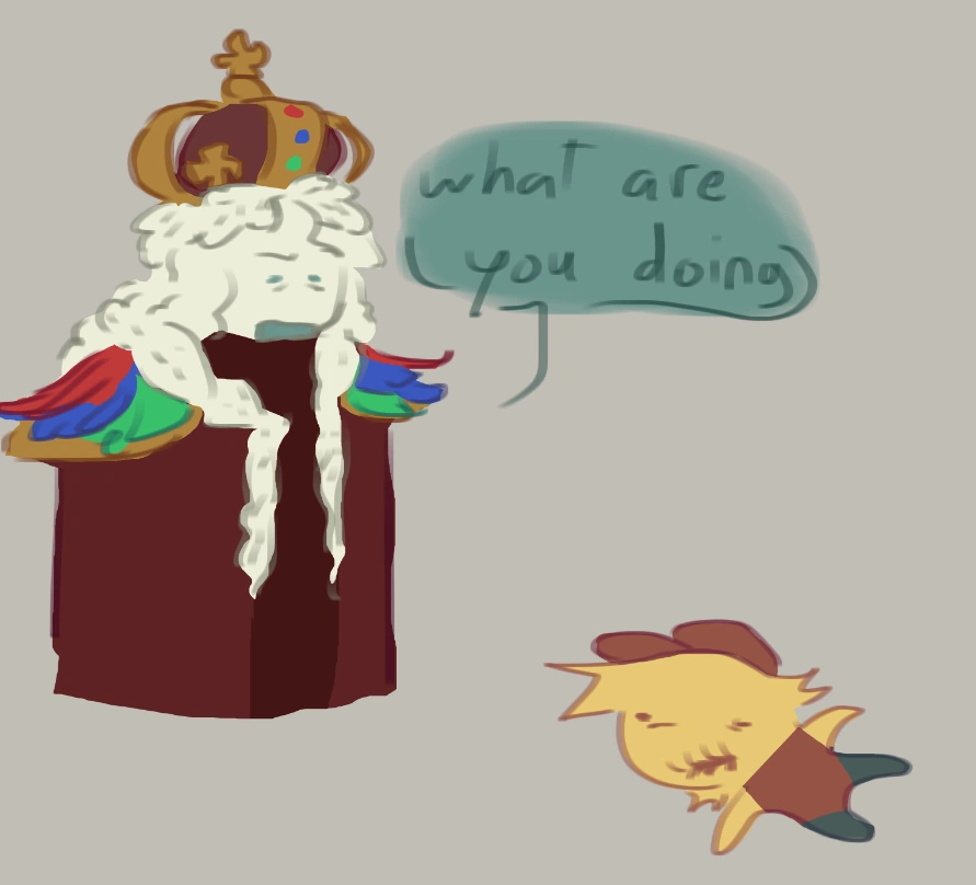 cruel king after i attempt to kill him with hell mode and a support ...