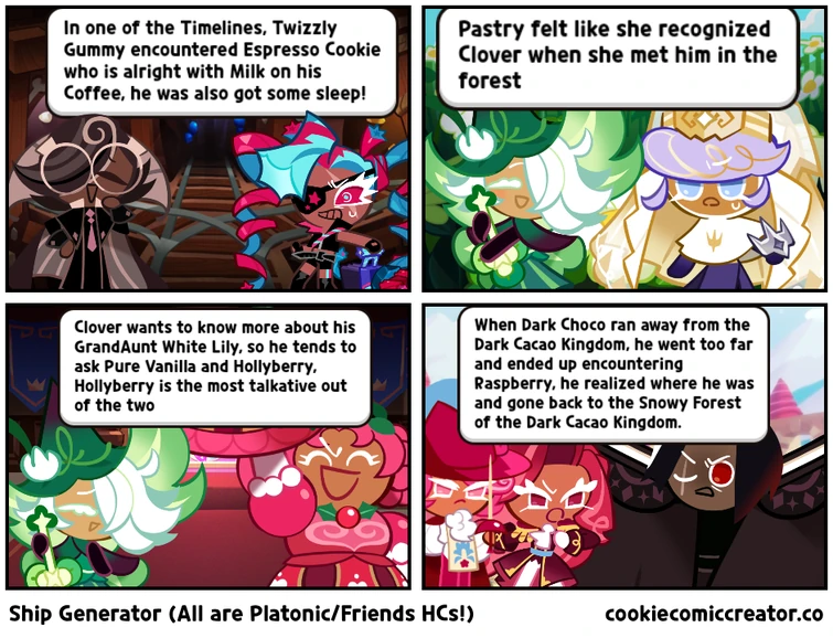 Cookie Run ship generator decides what Headcanons I make between two cookies | Fandom