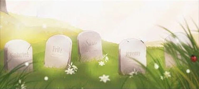 who do you think is burried in the tombstone behind the grass? | Fandom