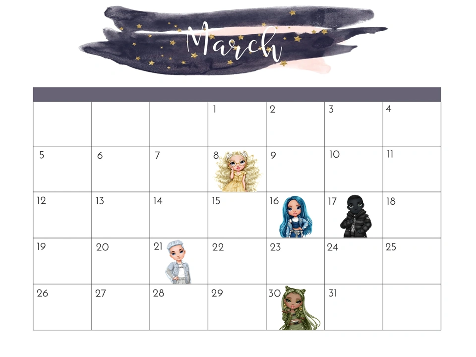 Birthday Calendar: March | Fandom