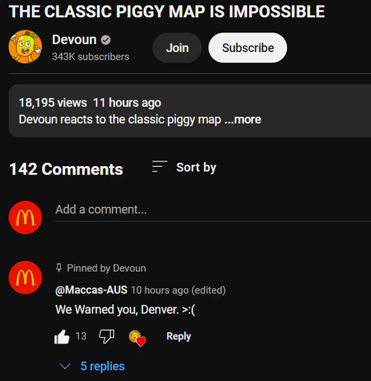 my comment got pinned my devoun | Fandom