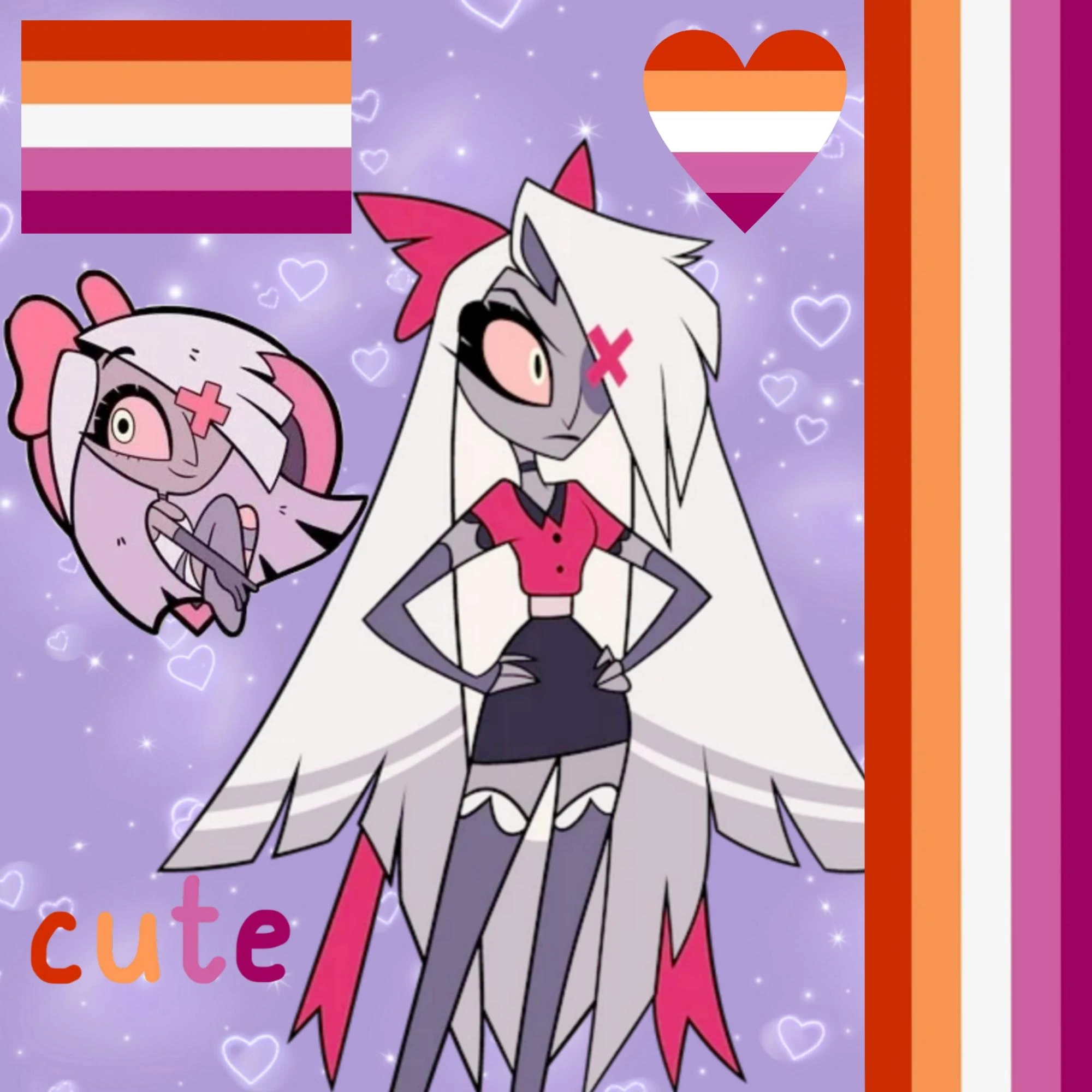 I made a Vaggie edit! ️🧡🤍💓💜👁️ | Fandom