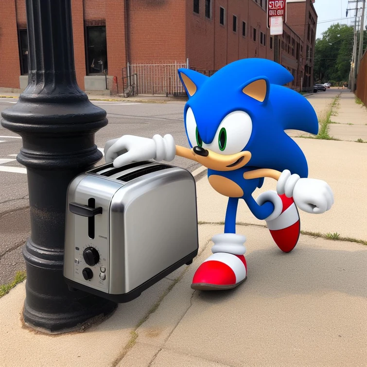 Sonic steals a toaster (AI images) | Fandom