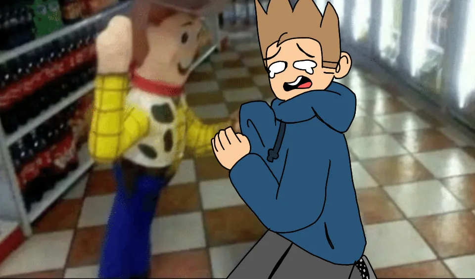 So i wanted to edit a random cursed image with eddsworld characters and ...