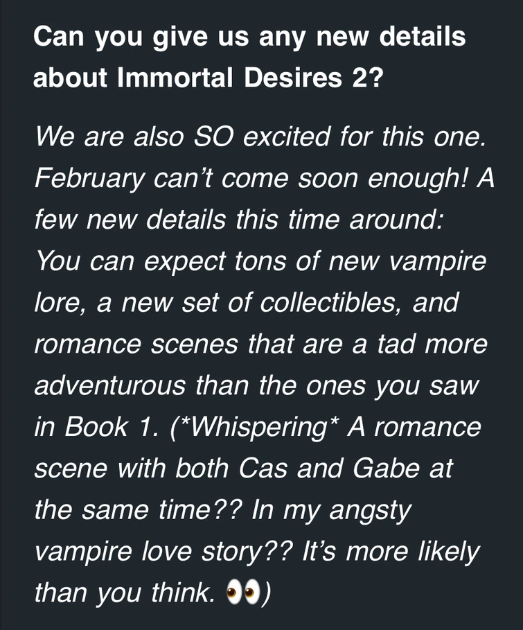 Immortal Desires Romance | Fandom